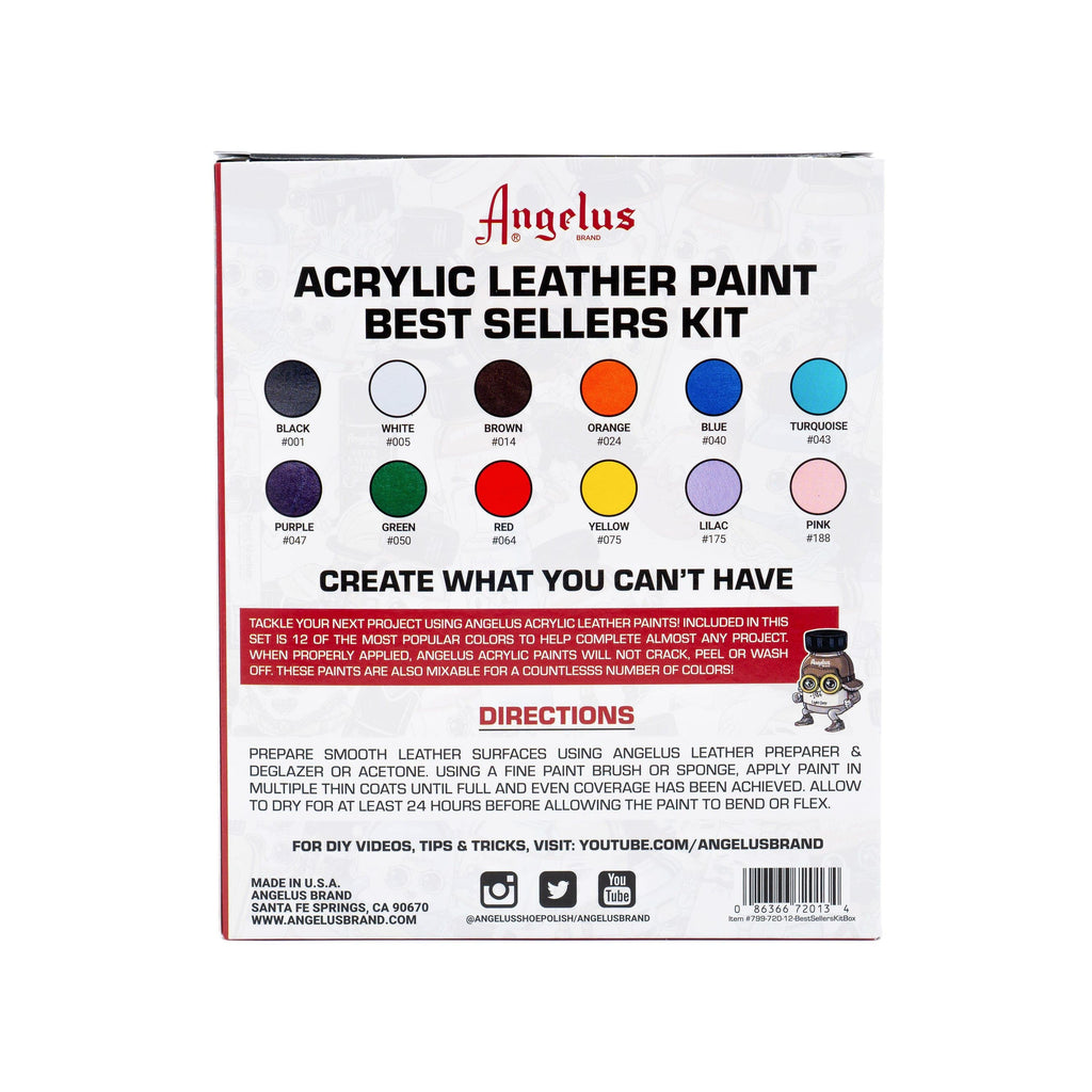 Angelus Acrylic Leather Paint - Best Sellers Kit | Paint Set – Angelus ...