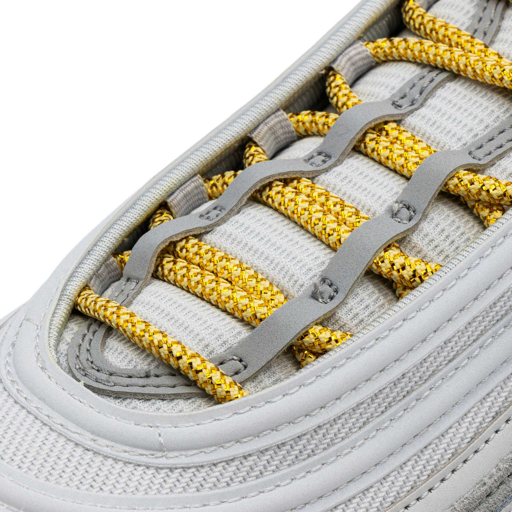 Metallic Gold/White Rope Laces | Lace Lab Rope Laces | Jordan Laces ...